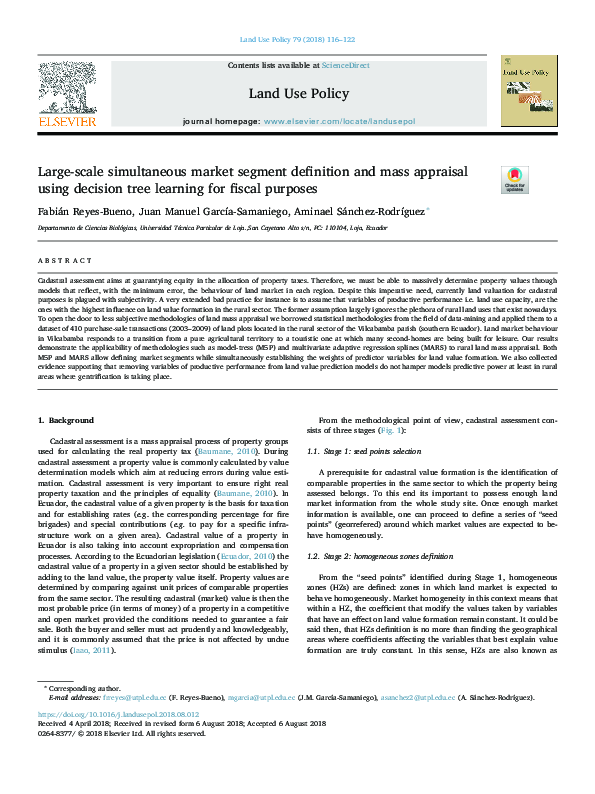 (PDF) Large-scale simultaneous market segment definition and mass appraisal using decision tree ...