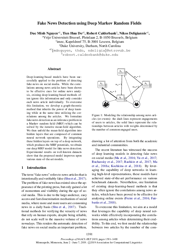 (PDF) Fake News Detection using Deep