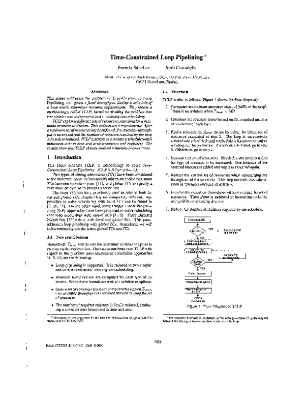 (PDF) Time-constrained loop pipelining | Fermín Sánchez - Academia.edu