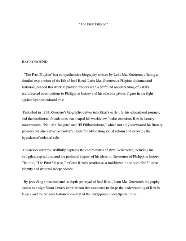 (PDF) The First Filipino