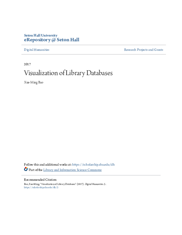 (PDF) Visualization of Library Databases