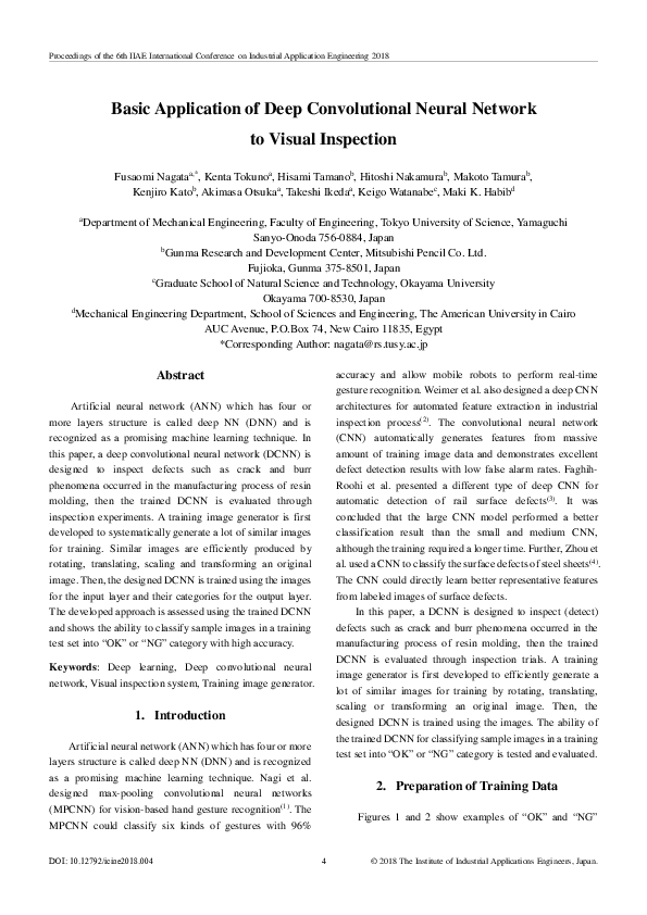 Pdf Basic Application Of Deep Convolutional Neural Network To Visual