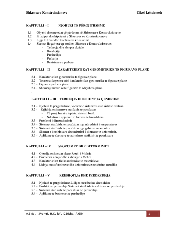 (PDF) Shkenca e Konstruksioneve Cikel Leksionesh