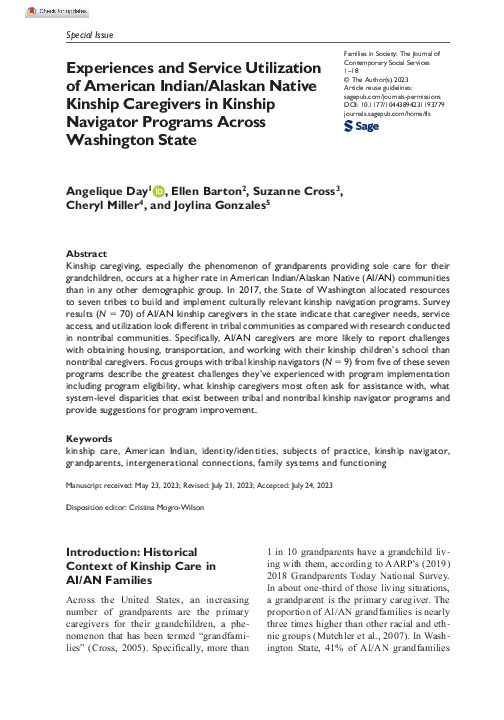 (PDF) Experiences and Service Utilization of American Indian/Alaskan ...