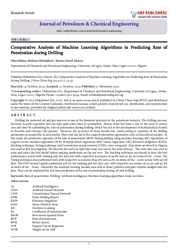 Pdf Comparative Analysis Of Machine Learning Algorithms In Predicting