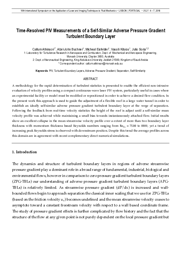 (PDF) Time-resolved PIV measurements of a self-similar adverse pressure gradient turbulent ...