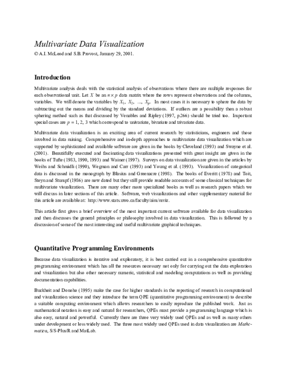 (PDF) Multivariate Data Visualization