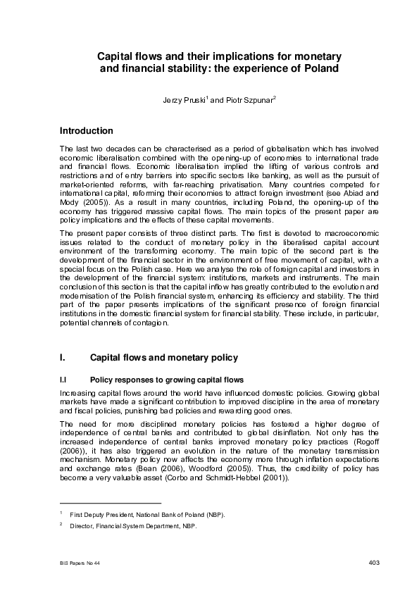 (PDF) Financial Globalisation and Emerging Market Capital Flows