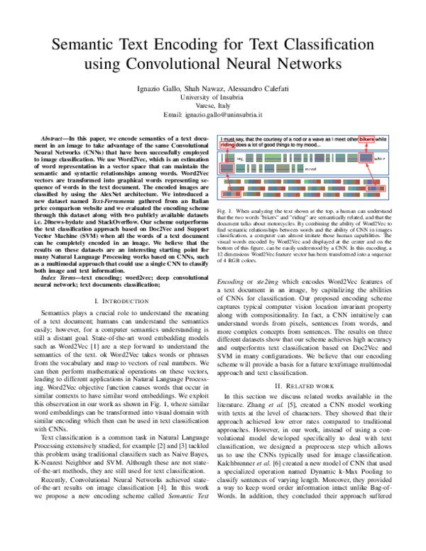 (PDF) Semantic Text Encoding for Text Classification Using ...