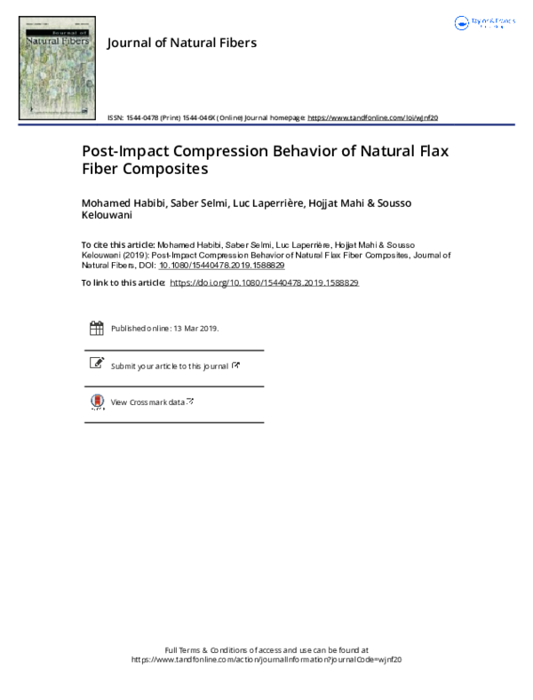 (PDF) Post-Impact Compression Behavior of Natural Flax Fiber Composites ...