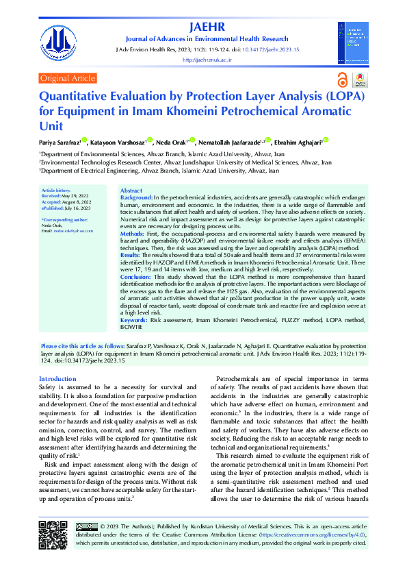 (PDF) Quantitative Evaluation by Protection Layer Analysis (LOPA) for ...