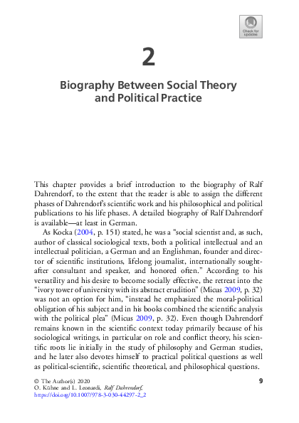 (PDF) Biography Between Social Theory and Political Practice