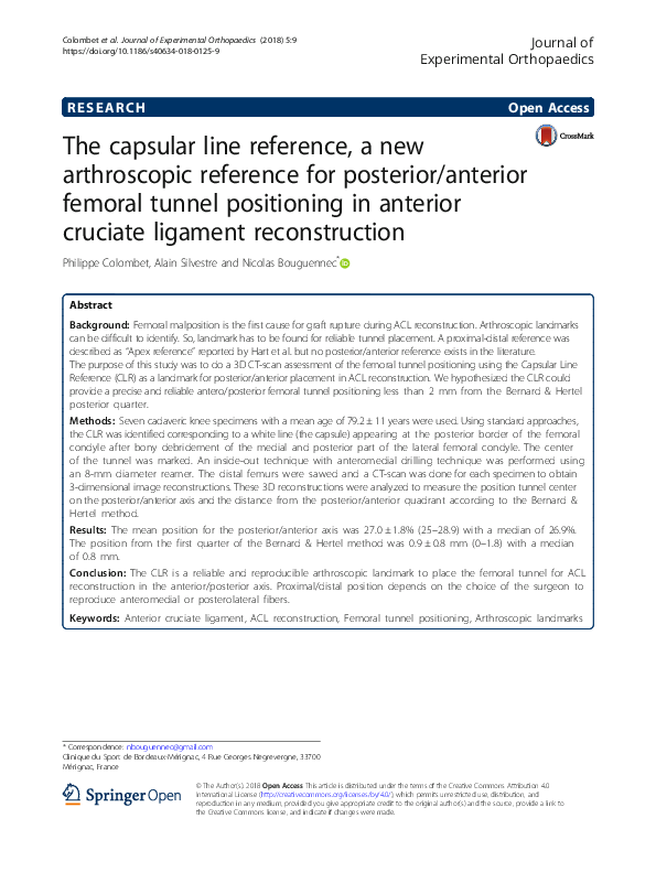 (PDF) The capsular line reference, a new arthroscopic reference for ...