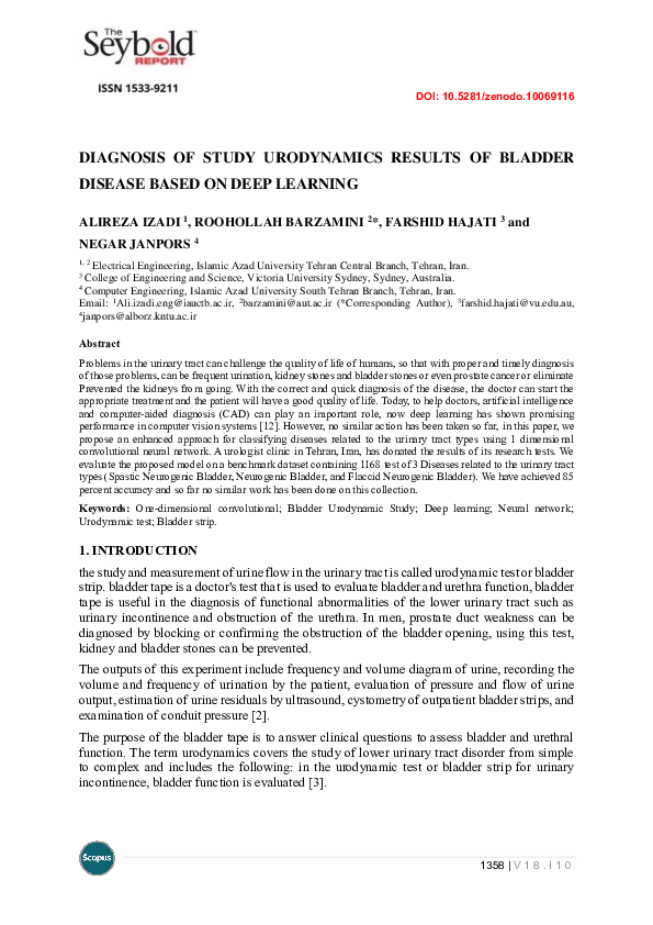 (PDF) DIAGNOSIS OF STUDY URODYNAMICS RESULTS OF BLADDER DISEASE BASED ...