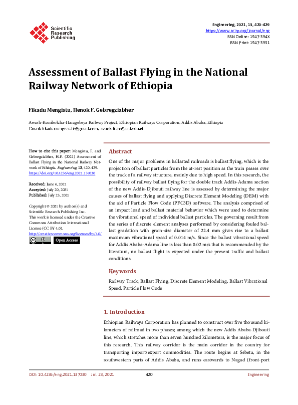 (PDF) Assessment of Ballast Flying in the National Railway Network of ...