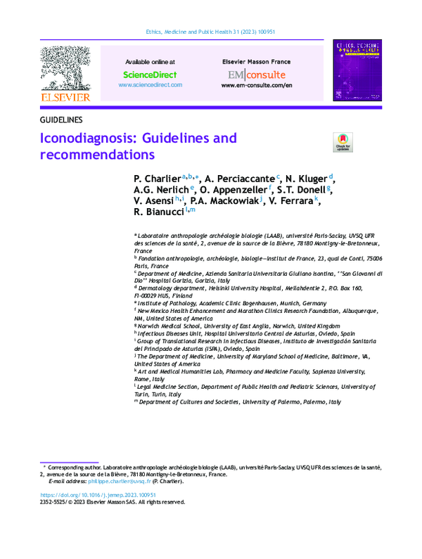 (PDF) Iconodiagnosis: Guidelines and recommendations