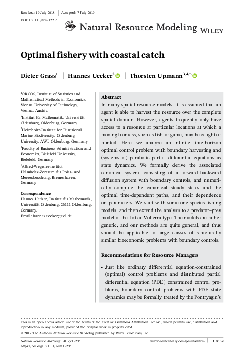 (PDF) Natural Resource Modeling