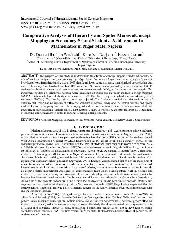 (PDF) Comparative Analysis of Hierarchy and Spider Modes ofconcept ...