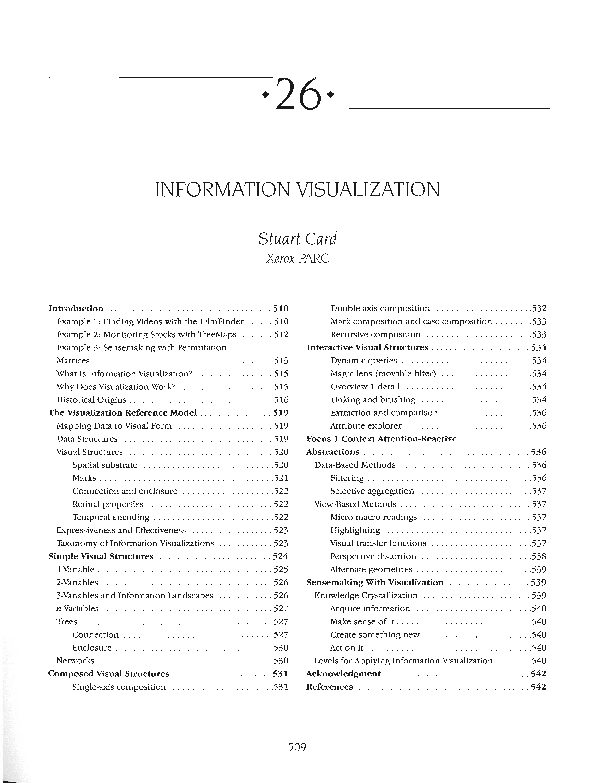 (PDF) Information Visualization