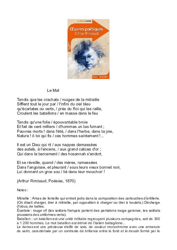 (PDF) Arthur Rimbaud, Le Mal