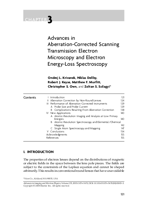 (PDF) Chapter 3 Advances in Aberration-Corrected Scanning Transmission ...