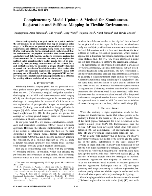 Pdf Complementary Model Update A Method For Simultaneous Registration And Stiffness Mapping