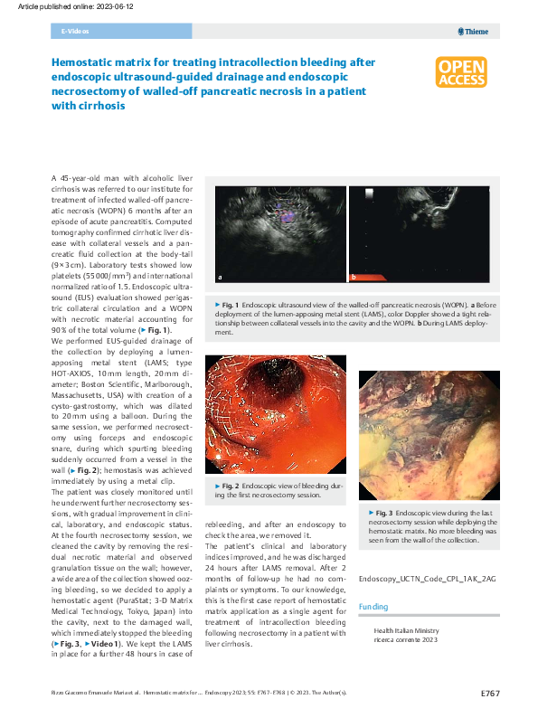 (PDF) Hemostatic matrix for treating intracollection bleeding after ...