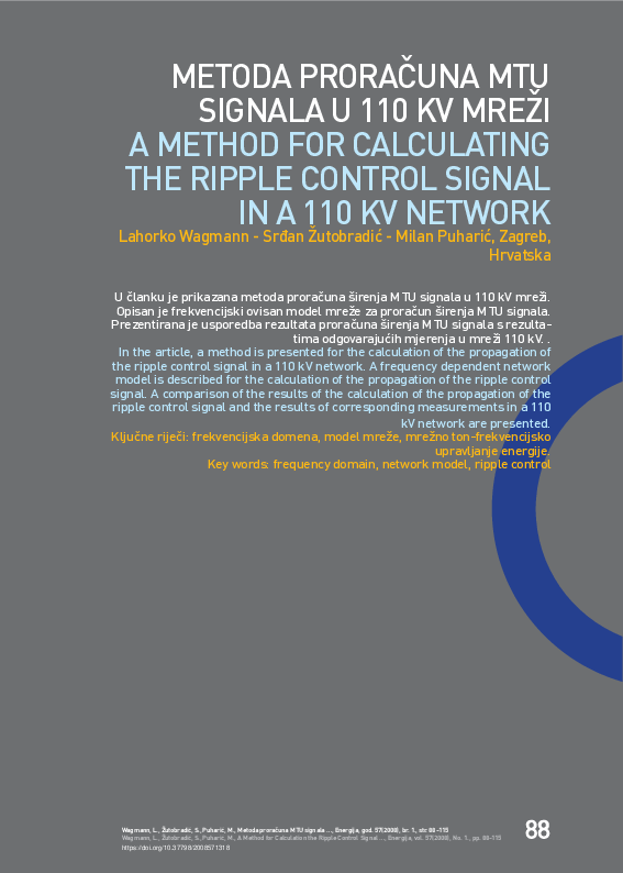 (PDF) A Method for Calculating the Ripple Control Signal in a 110 KV Network | Milan Puharic ...