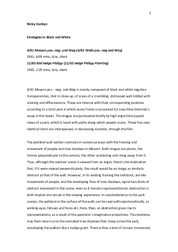 (PDF) Kurt Kren: structural films