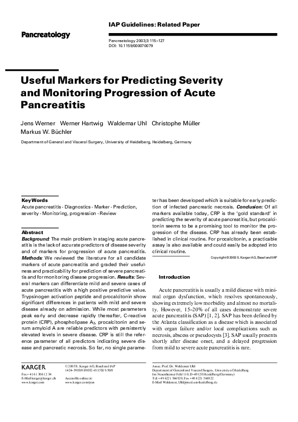 (PDF) Useful Markers for Predicting Severity and Monitoring Progression ...