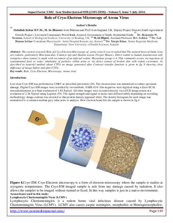 (PDF) Role of Cryo-Electron Microscopy of Arena Virus