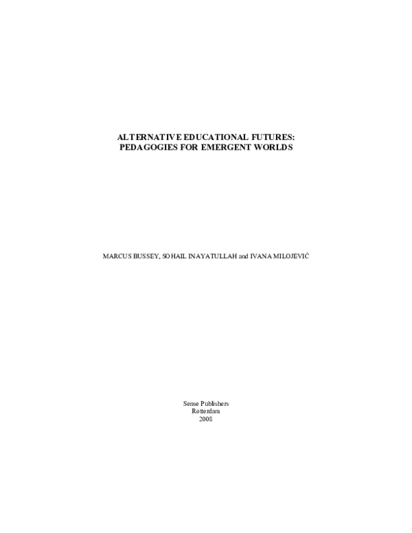 (PDF) Alternative Educational Futures