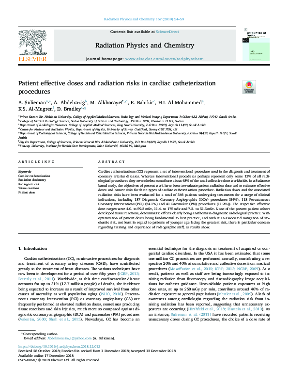 (PDF) Patient effective doses and radiation risks in cardiac ...