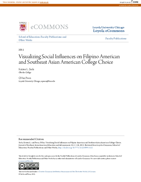 (PDF) Visualizing Social Influences on Filipino American and Southeast ...
