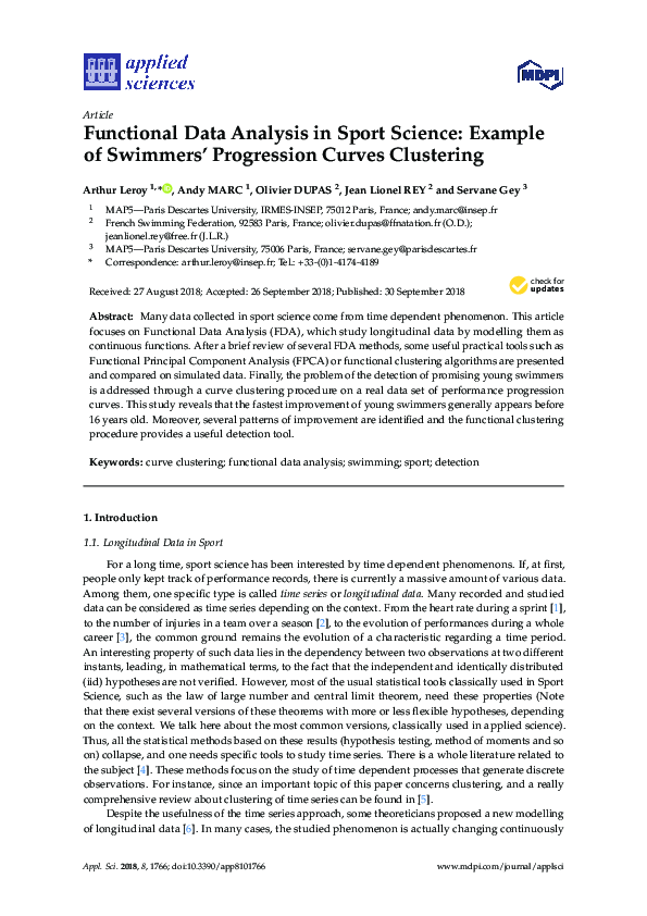 (PDF) Functional Data Analysis in Sport Science: Example of Swimmers’ Progression Curves ...