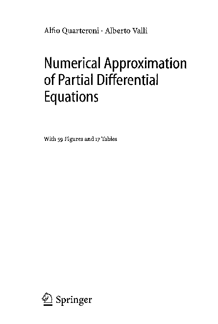 (PDF) Numerical Approximation of Partial Differential Equations | Alfio Quarteroni - Academia.edu
