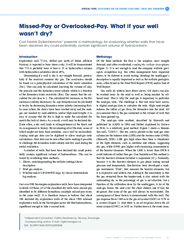 (PDF) Missed pay or overlooked pay. What if your well wasn’t dry?