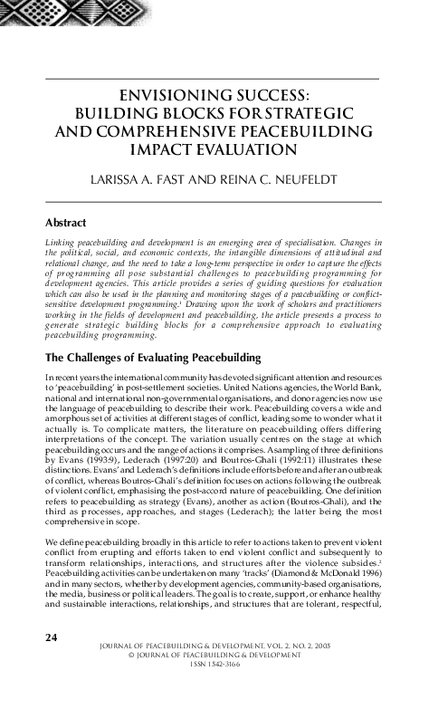 (PDF) Envisioning Success: Building Blocks for Strategic and ...