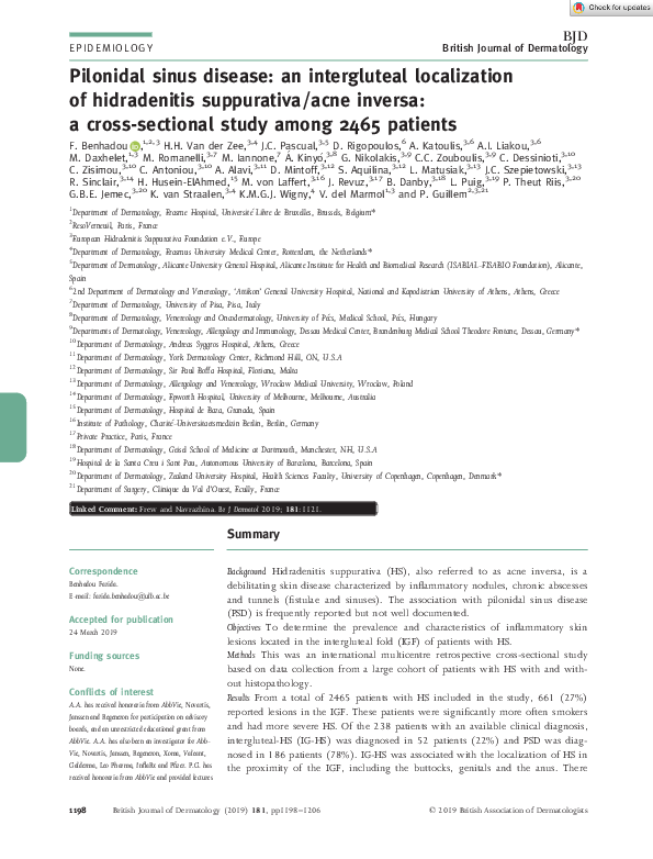 (PDF) Pilonidal sinus disease: an intergluteal localization of ...