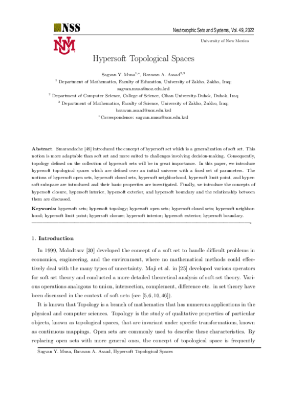 (PDF) Hypersoft Topological Spaces