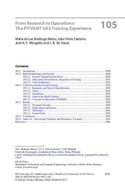 (PDF) From Research to Operations: The PITVANT UAS Training Experience