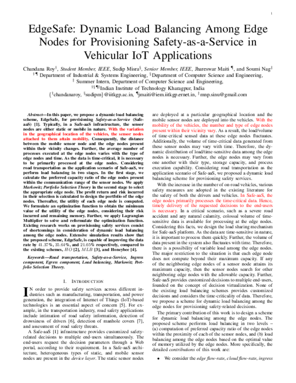 (PDF) EdgeSafe: Dynamic Load Balancing Among Edge Nodes for ...