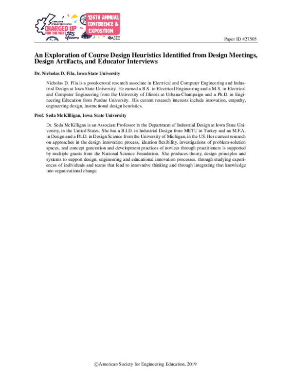 (PDF) An Exploration of Course Design Heuristics Identified from Design ...