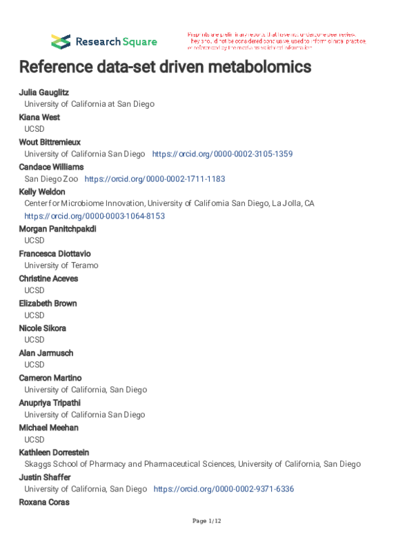 (PDF) Reference data-set driven metabolomics | Roxana Coras - Academia.edu