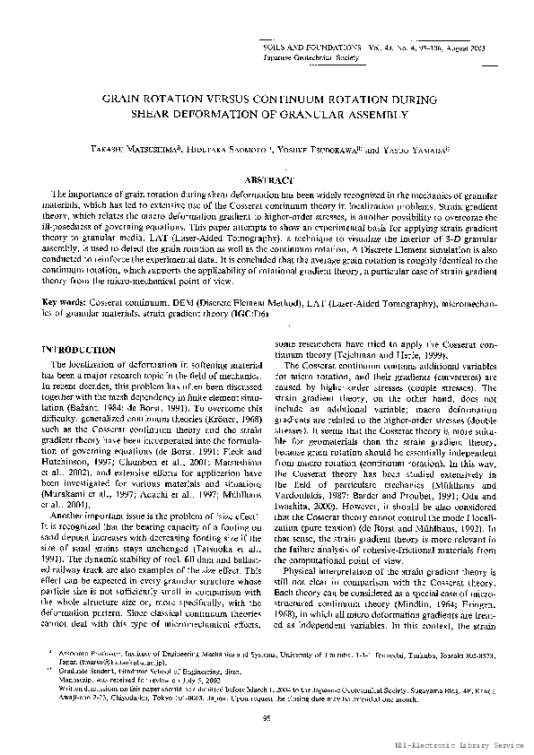 (PDF) Grain Rotation Versus Continuum Rotation During Shear Deformation ...
