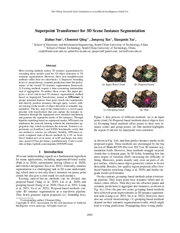 (PDF) Superpoint Transformer for 3D Scene Instance Segmentation