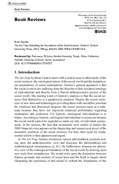 (PDF) Book Review: The Ant Trap: Rebuilding the Foundations of the ...