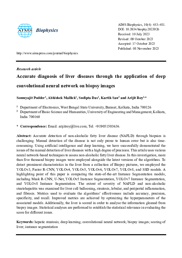 (PDF) 41. Accurate diagnosis of liver diseases through the application of deep convolutional ...