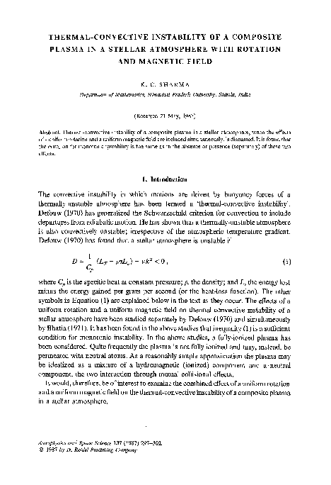 (PDF) Thermal-convective instability of a composite plasma in a stellar ...