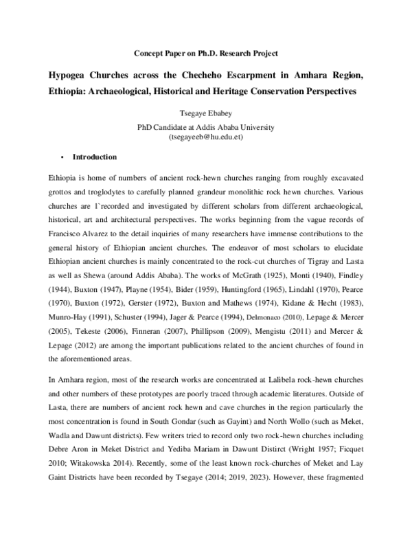 (PDF) Concept Paper on Ph.D. Research Project Hypogea Churches across ...